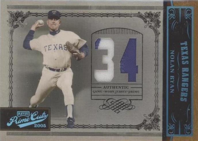 2005 Playoff Prime Cuts - Nolan Ryan #92 Jersey Number Prime Jersey /10 ...