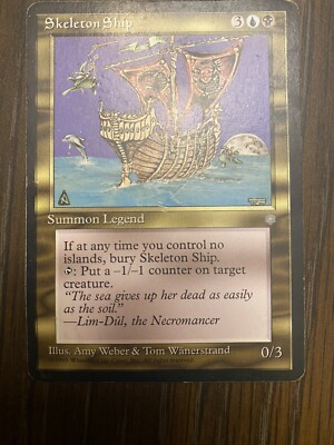 Skeleton Ship Ice Age PLD Blue Black Rare MAGIC THE GATHERING CARD ...
