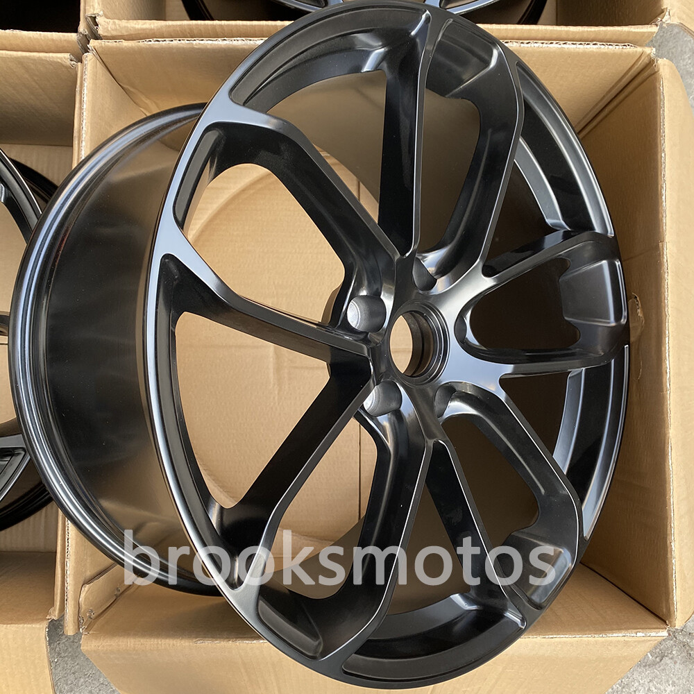 20" NEW TWIN 5 SPOKE SATIN BLACK WHEELS RIM FOR PORSCHE 911 991.2 ...