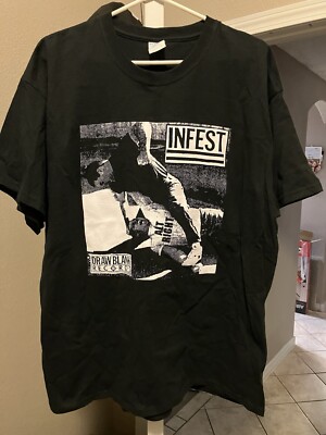 Infest Band Shirt Men’s XL Hardcore Powerviolence Punk Draw Blank ...