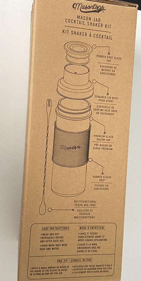 Masontops Turquoise Mason Jar Cocktail Shaker Kit FabFitFun Winter 2021 ...