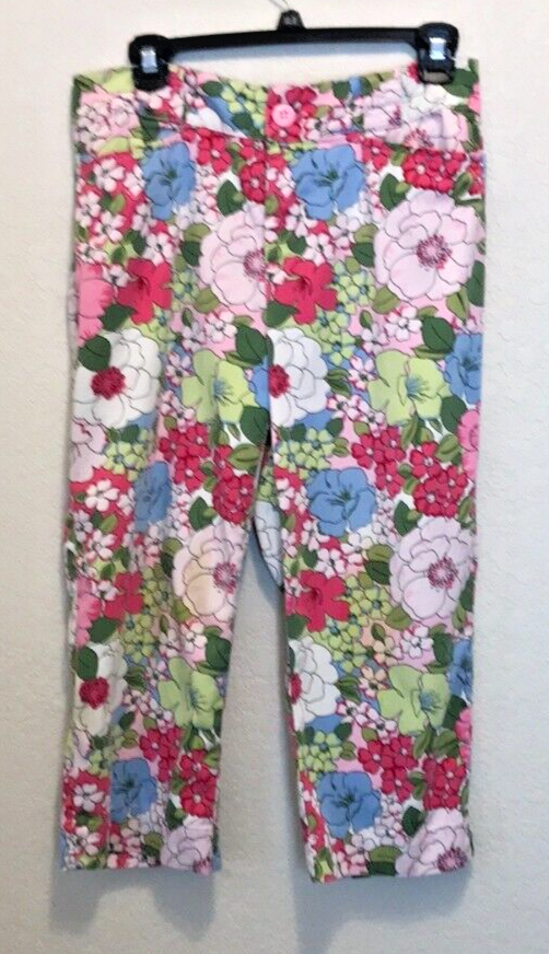 White Stag Stretch Floral Capris Size 6 | eBay
