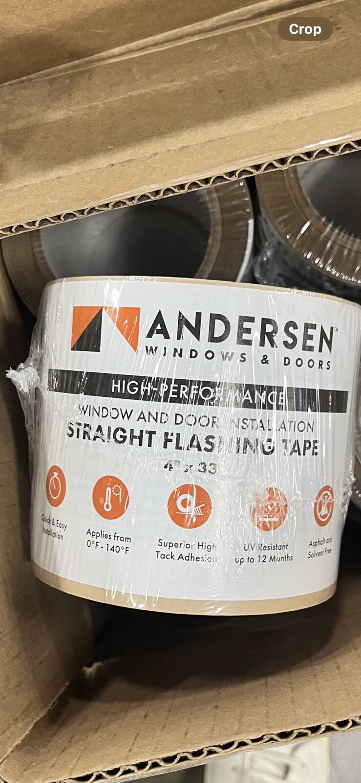 ANDERSEN Windows & Doors High Performance Straight Flashing Tape 4”x33 ...