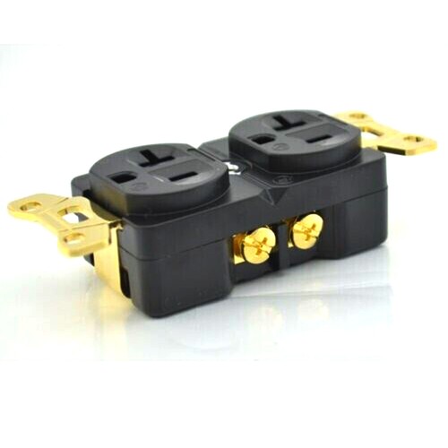 24K Gold Plated US Version 20A AC Duplex Receptacles Wall Outlet Power ...