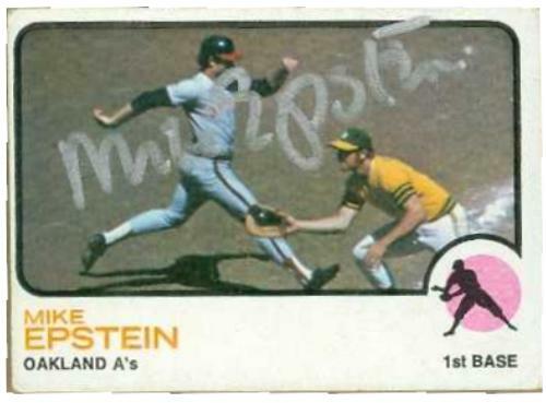Mike Epstein autographed baseball card 1973 Topps #38 (Athletics Jewish ...