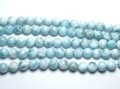 LARIMAR Pectolite 6mm Round Beads AA+-AAA NATURAL Dominican Republic | eBay