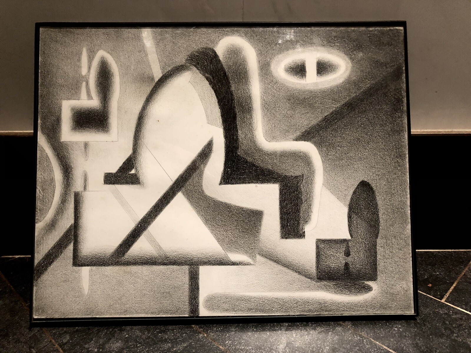 Engaging Graphite Pencil Charcoal Drawing W/Disquieting Surrealistic ...