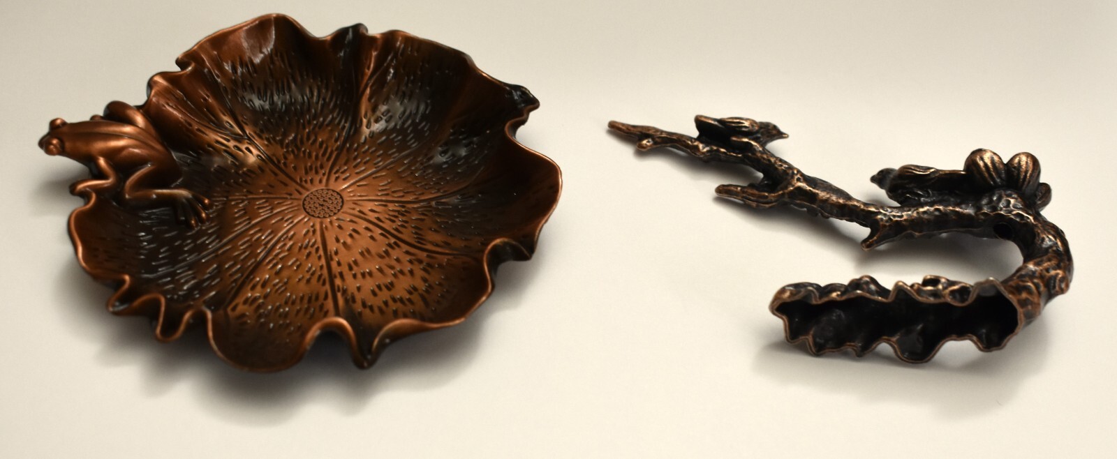 Chinese Rich Prosperous Lotus Incense Burner Censer, Tray Handmade Moon ...