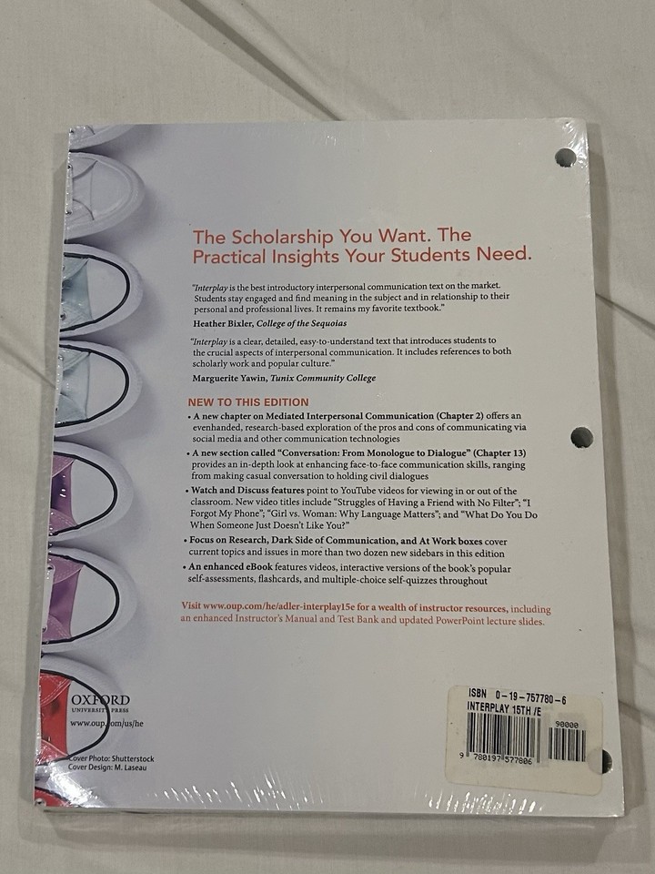 Adler: Interplay : The Process of Interpersonal Communication 15th ...