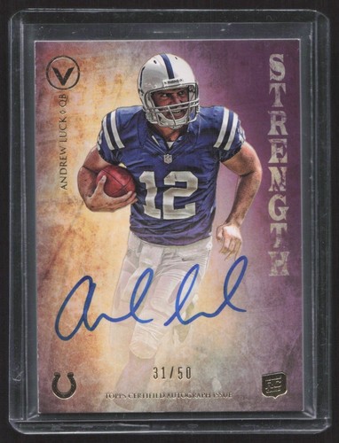 2012 TOPPS VALOR LEGIONARY AUTOGRAPHS STRENGTH ANDREW LUCK AUTO 31/50 # ...