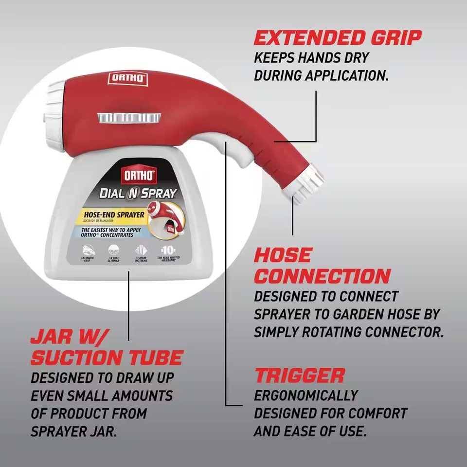 Ortho Hose End Sprayer Weed Killer Insect Control Dial N Spray ...