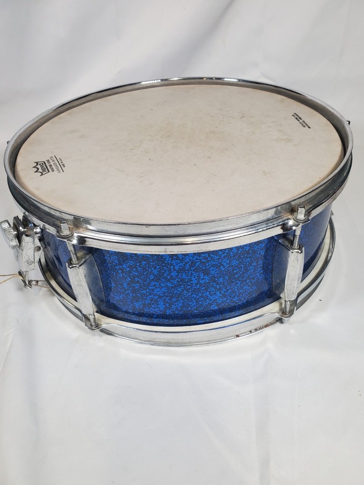 Vintage Remo Weather King Ambassador Batter Blue Sparkle Snare Drum | eBay