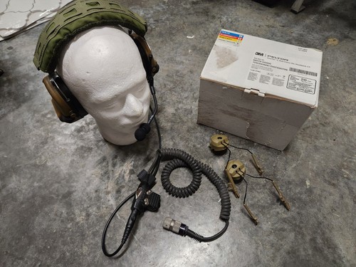 3M Peltor Comtac V FDE Headset Ranger Green ARC Rail adapter NEW Gel ...