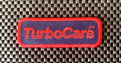 TURBOCARE EMBROIDERED SEW ON PATCH AUTOMOBILE TURBOCHARGER CARE 4" x 1 ...