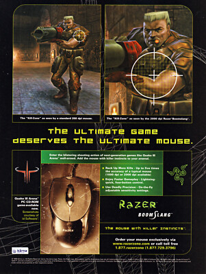 2000 Razer Boomslang video gaming mouse retro photo print ad S46 | eBay