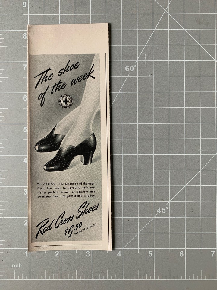 Red Cross Shoes Print Ad Shoe Advertising Vintage Advertisement Womens ...