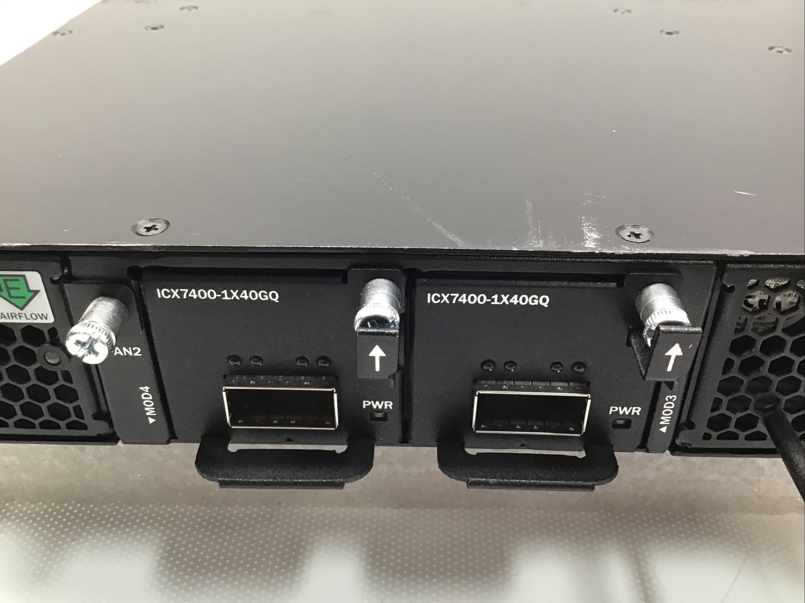 Brocade Ruckus ICX 7450-48P 48 Port PoE+ Switch + ICX7400-4X10GF + 2x ...