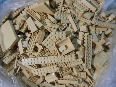 Lot 500 BULK - TAN - LEGO Pieces Bricks Plates Mixed Sorted Clean ...
