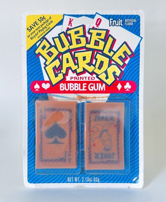 Vintage 1996 Amurol BUBBLE CARDS Bubble Gum Container 7” candy Poker ...