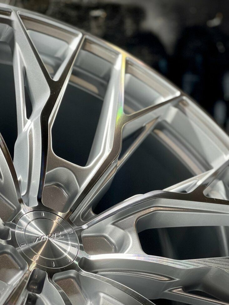 19x9.5 5x120 +20 MRR GF5 Wheels Silver Machined 19" Ground Force Rims ...