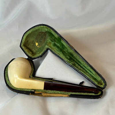 Vtg Meerschaum Pipe Seasoned Bulldog Shape Square Shank With Case | eBay