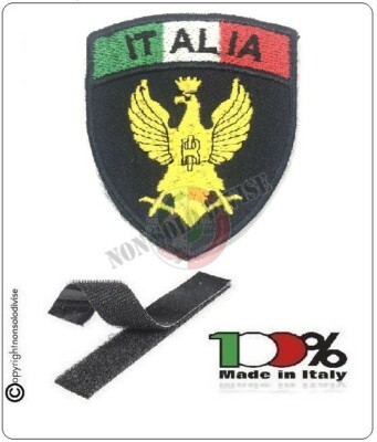 Patch Toppa Scudetto Italia + Logo Polizia di Stato PS Aquila Nuovo ...