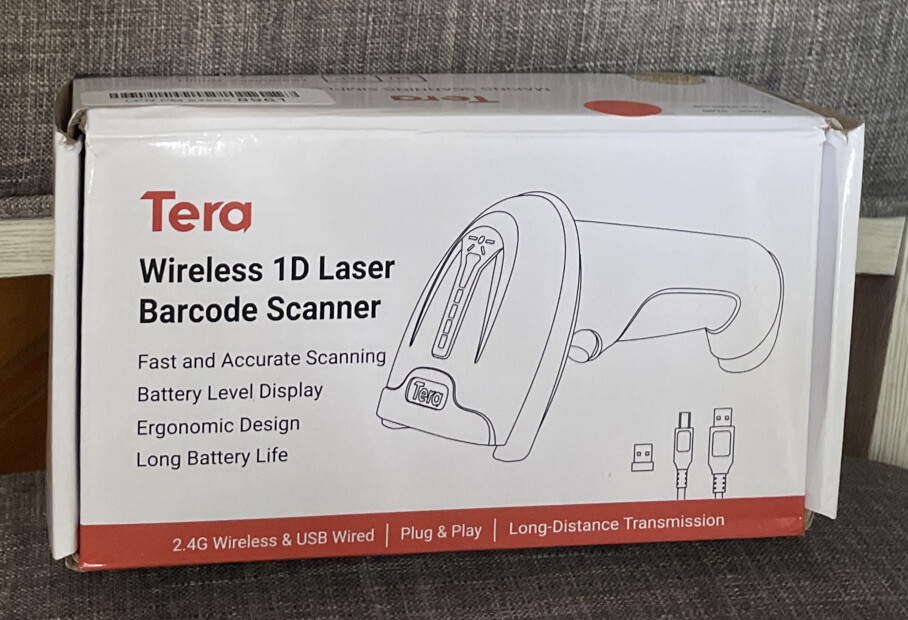 Tera 5100 Wireless 1D Laser Barcode Scanner with Battery Level ...