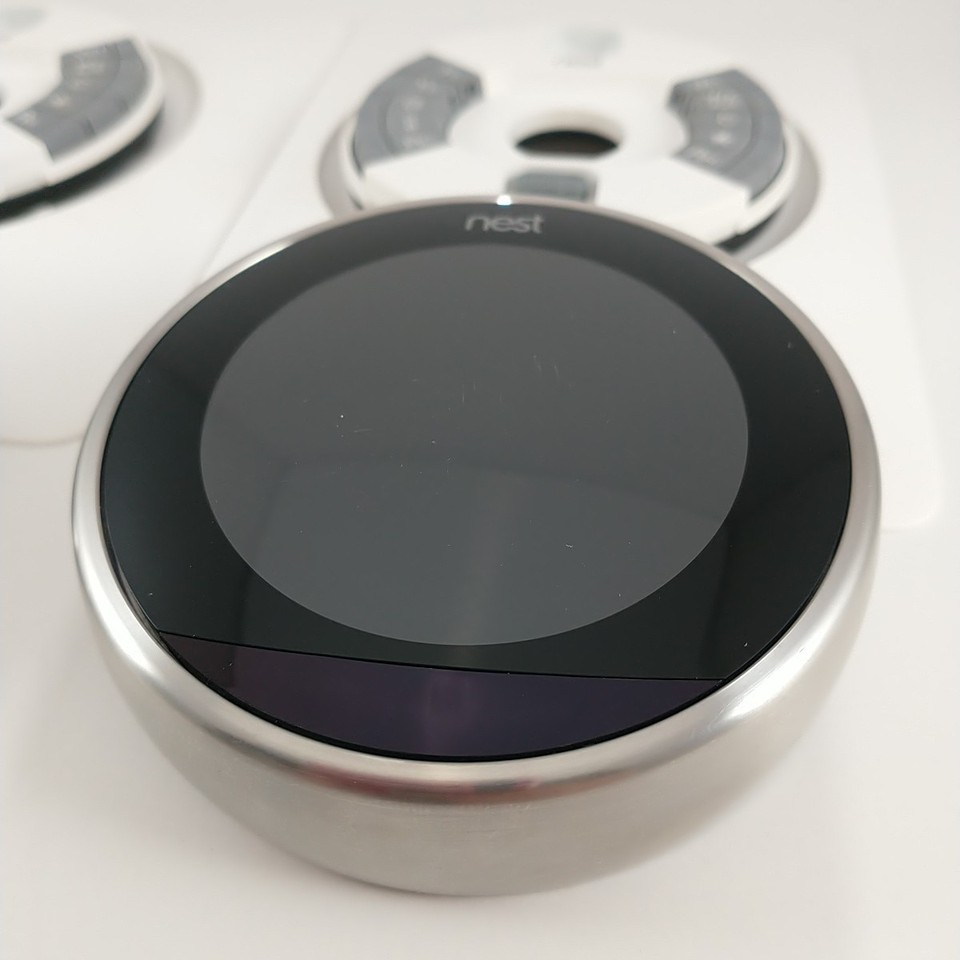 Lot of 2 Google Nest Learning Thermostat Gen 3 (Model A0013) Stainless ...