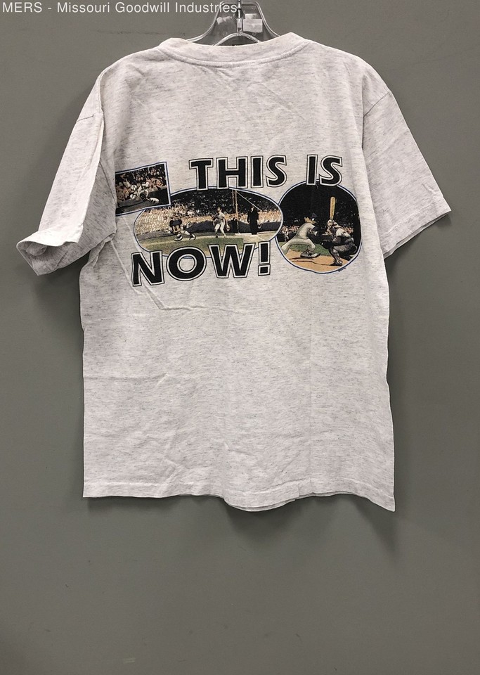 Disney Men Gray That Was Then Shirt Vintage Mickey Graphic T-Shirt Size ...