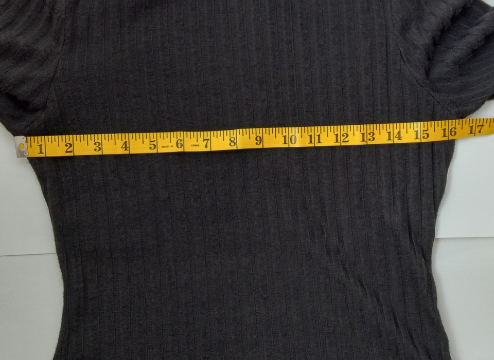 SOLY HUX Tunic Top Juniors M Black Ribbed Knit Stretch Turtleneck Side ...