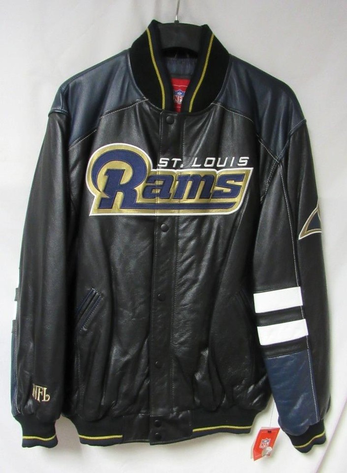 St. Louis Rams Men's Size M L XL or 2XL Leather Jacket STL 1 | eBay