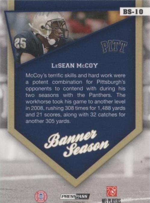 2009 Press Pass LeSean McCoy #BS-10 for sale | eBay