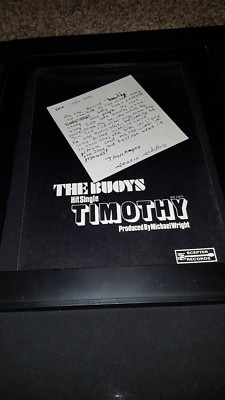 The Buoys Timothy Rare Original Promo Poster Ad Framed! | eBay