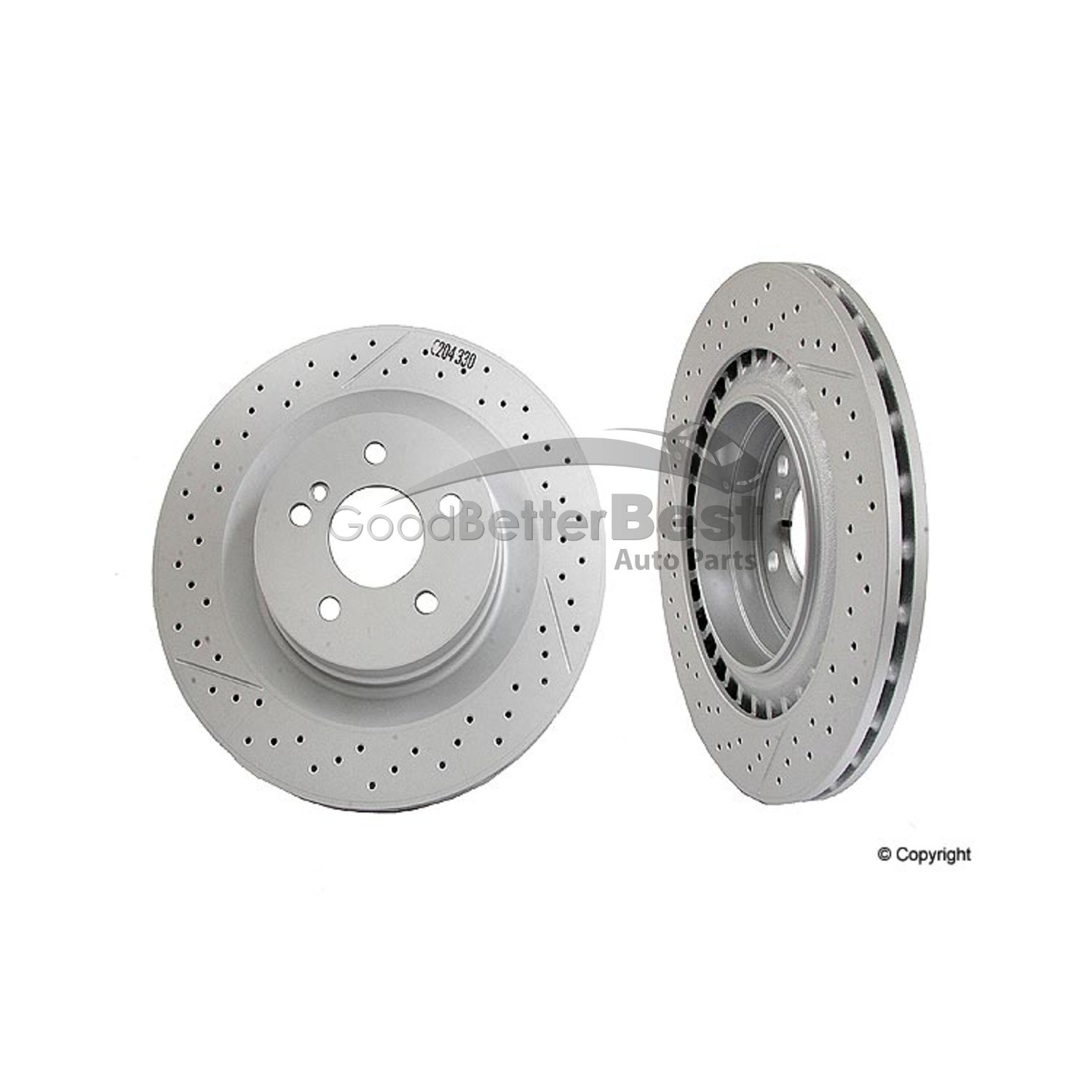 One New Genuine Disc Brake Rotor Rear 2044230412 for Mercedes MB C63 ...