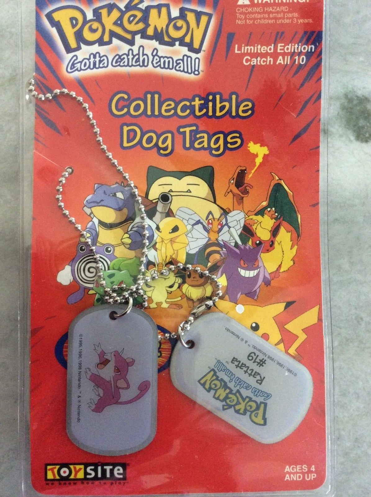 Pokémon Vintage Limited Edition Collectible Dog Tags - Complete Set Of ...