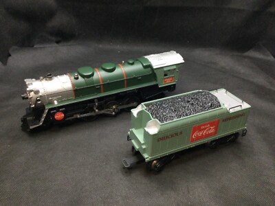 Lot (2)Coca-Cola Steam Locomotive #3012 & Coal Tender O/027 Gauge Train ...