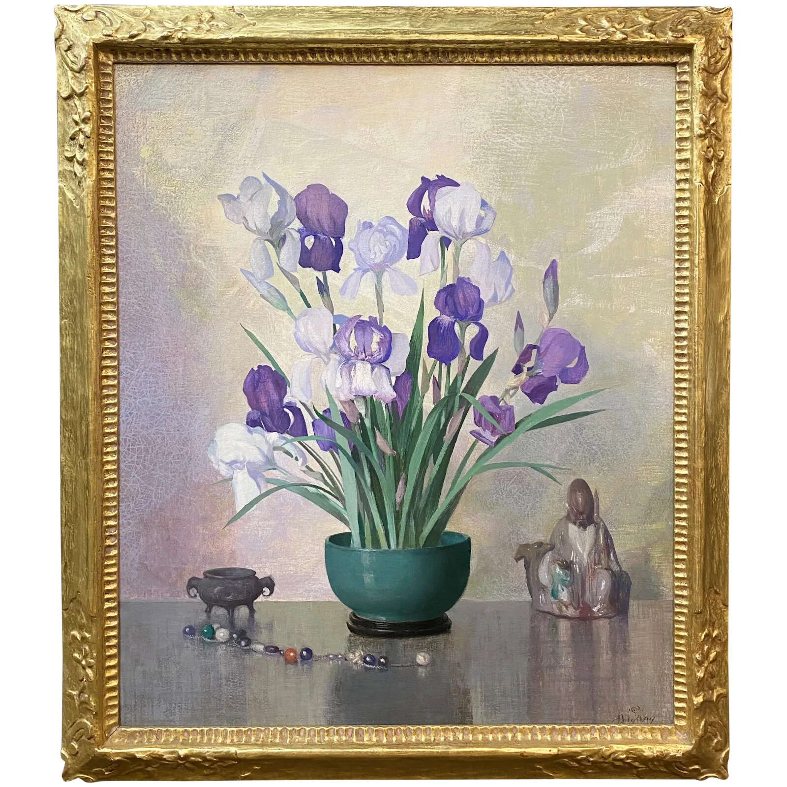 Hermann Dudley Murphy Still Life Oil Painting, Iris 1929 | eBay