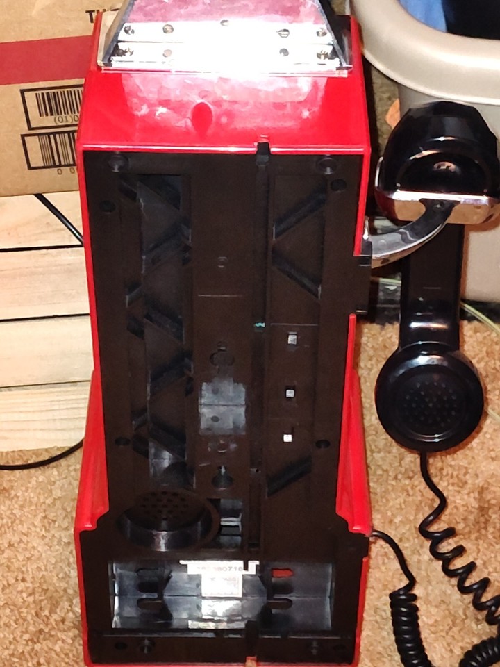 Crosley Red 1957 Retro Pay Phone Replica With Coin Bank And Key | eBay