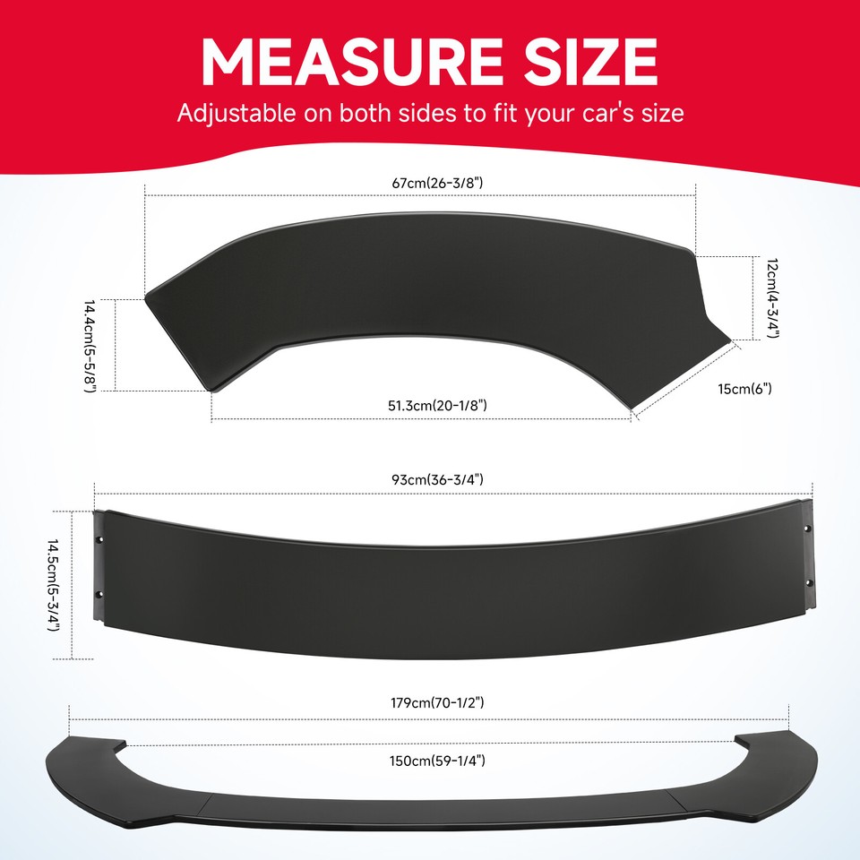 For Mitsubishi Eclipse GSX Front Bumper Lip Splitter Spoiler + 2.2m ...