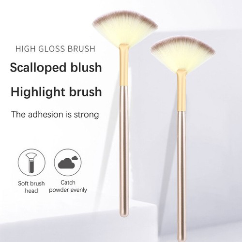 3Pcs Fan Brushes Facial Brushes Soft Makeup Brush Cosmetic ApplicatGU ...
