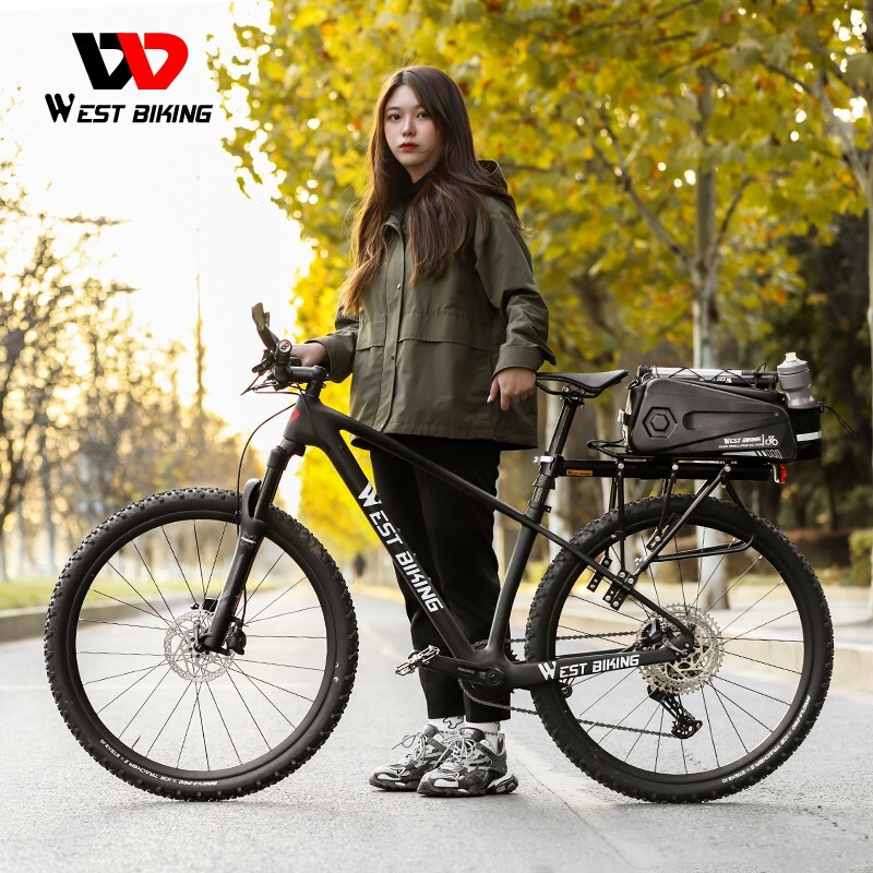 WEST BIKING 8.6L Waterproof Hard Shell Bike Bicycle Rear Rack Pack ...