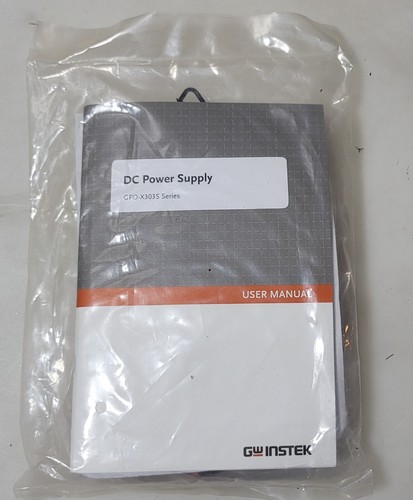 Gw Instek GPD-X303S DC Power Supply Manual & Test Leads GTL-104A >L ...