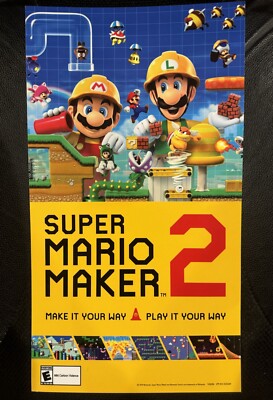 Nintendo Switch Kiosk Translite Mario Maker 2 15”x8.5” (Best Buy) | eBay