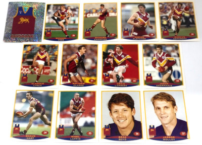 POPULAR-1997 Select AFL Collectable Stickers Base Team Set Brisbane (13 ...