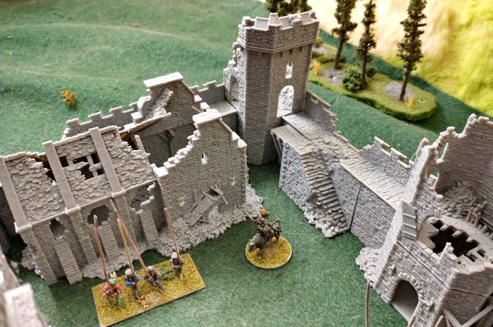 Grimdale Ruined Border Fort Modular Castle 15mm Terrain DBM DBA Black ...