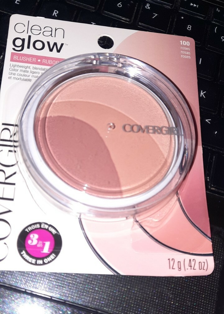 COVERGIRL Clean Glow Blusher 3 in 1 Blendable Matte 100 roses Blush ...