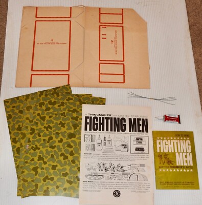 1965 Mattel Thingmaker Fighting Men Series Original Parts Sheets ...