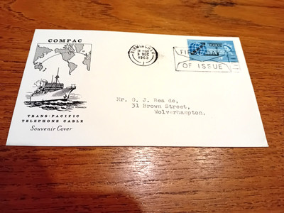 COMMOMWEALTH CABLE FDC WITH SLOGAN STAMP | eBay