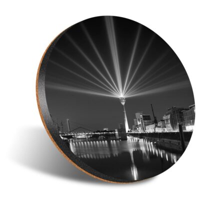 1 x Round 12cm Coaster - BW - Rhine Harbour Germany Travel #38099 | eBay UK