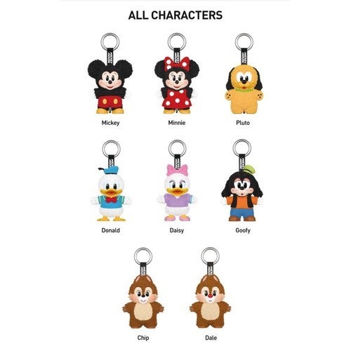 USA Authentic POP MART Mickey Family Cute Together Keychain Doll Blind ...